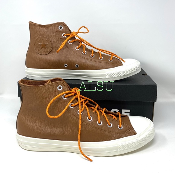 Converse | Shoes | Converse Ctas High Top Leather Tan Mens Sneakers ...